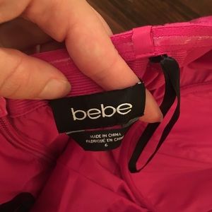 bebe | Dresses | Pink Bebe Strapless Minidress | Poshmark